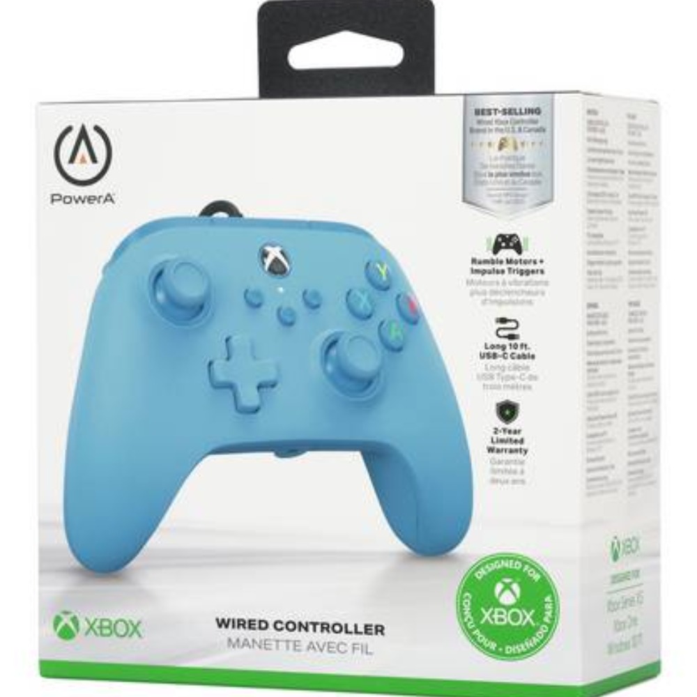New POWER A XBOX SERIES X/S & ONE WIRED CONTROLLER - CORE BLUE - Own4Less
